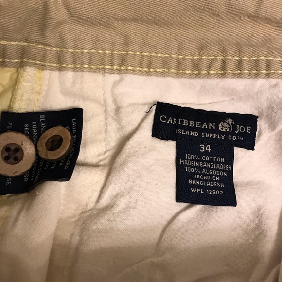 Caribbean Joe | Shorts | Caribbean Joe Mens Pale Yellow Shorts Size 34 ...